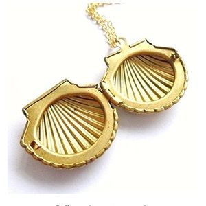 Jewelry | Sea Shell Locket Mermaid Necklace Golden | Poshmark